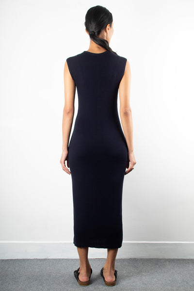 Knit Long Muscle Tank Dress | Dark Blue – Well Heeled