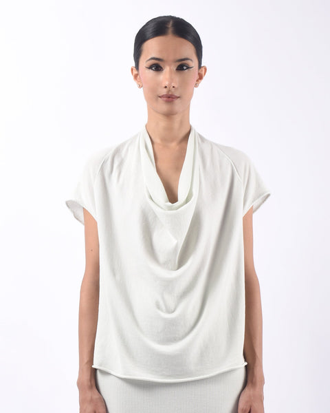 Draped Neck Top w/Cap Sleeve | Luce – Well Heeled