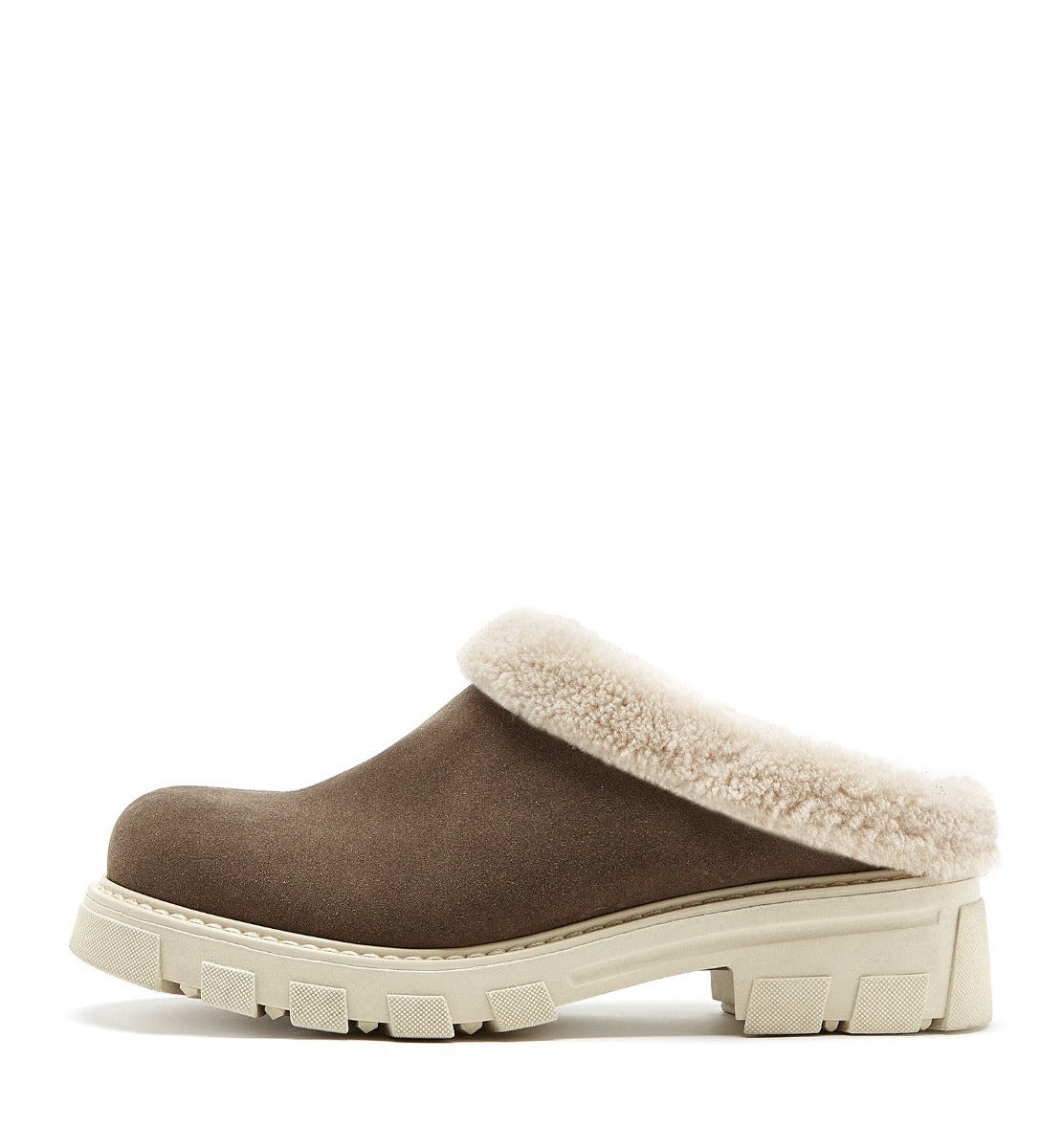 Always Waterproof Shearling Lined Clog | Stone Oiled Suede – Well Heeled