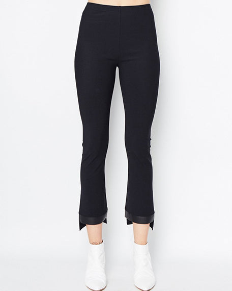 Olga Crop Flare With Step Hem | Black – Well Heeled