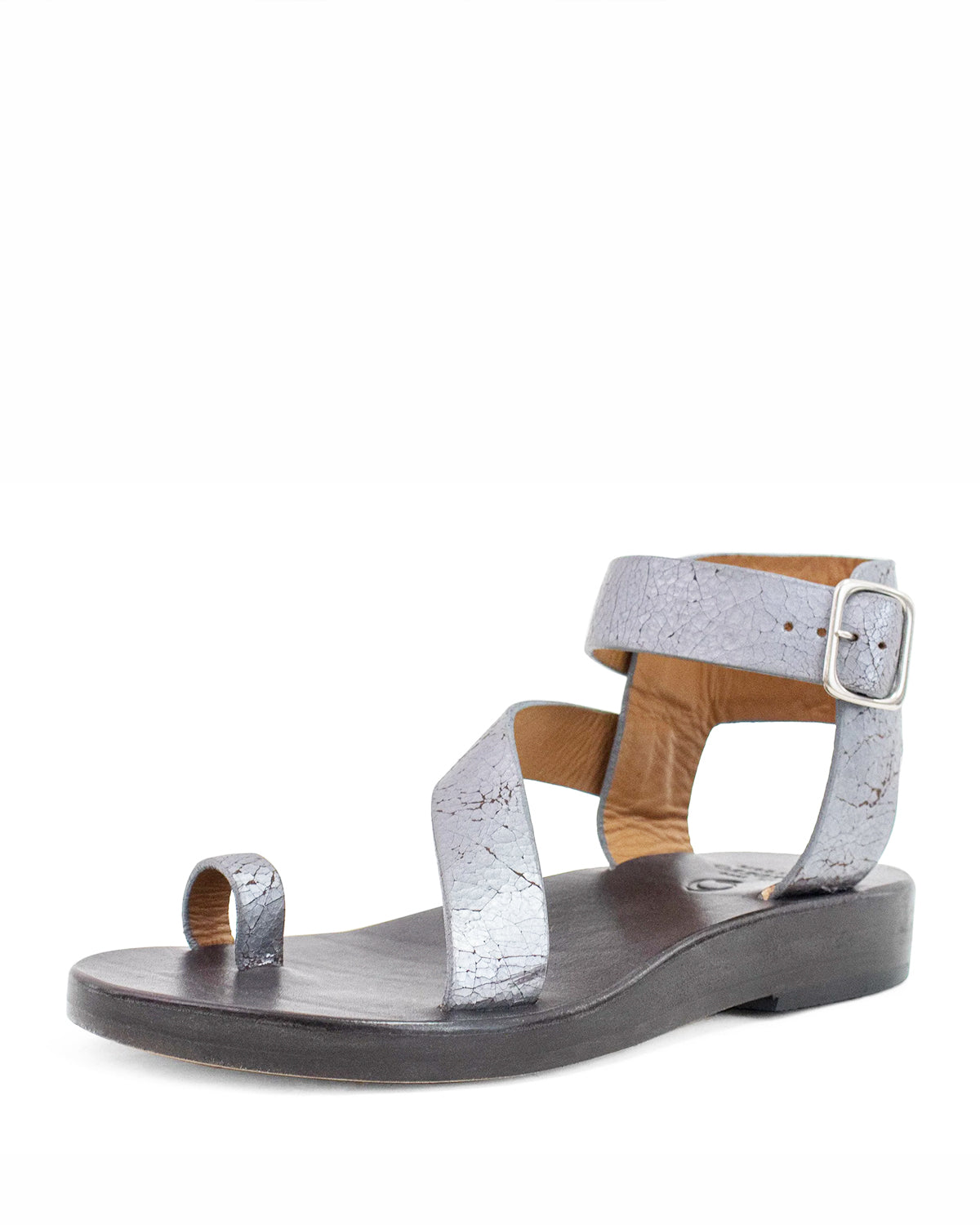 Amanda Wedge Sandal in Granada Silver – Well Heeled