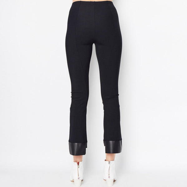 Olga Crop Flare With Step Hem | Black – Well Heeled